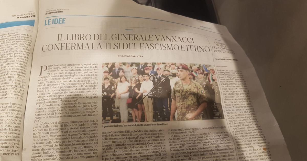 Vannacci, “l’autoritratto di un fascista”: il generale dipinto come un ...