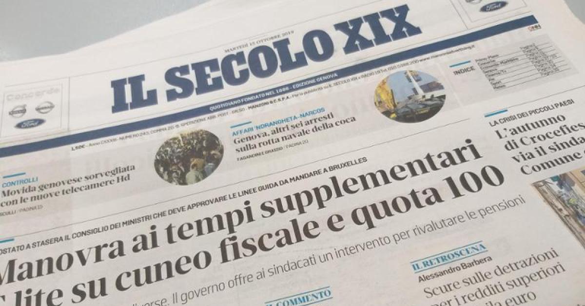 Il Secolo XIX, intesa preliminare per la cessione da Gedi a Msc ...