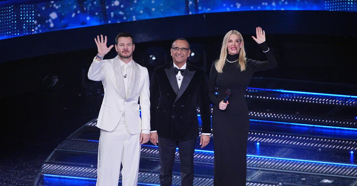 Finale Sanremo 2025, Gabry Ponte apre con "Tutta l'Italia", co-conduttori Marcuzzi e Cattelan ...