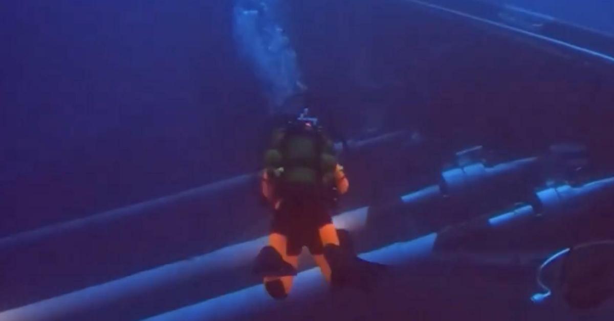 Recupero Bayesian, relitto tra i 48 e i 52m di profondità, con ...