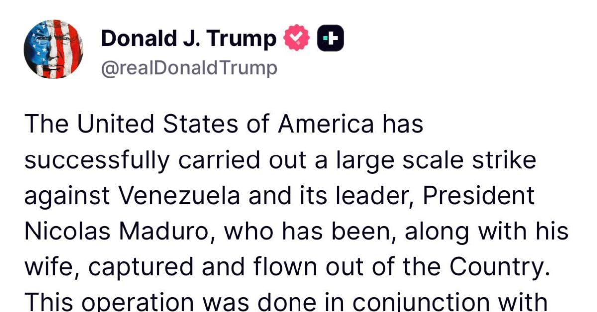 Raid Usa su Venezuela, Trump rivendica l'attacco "su larga scala" e ...