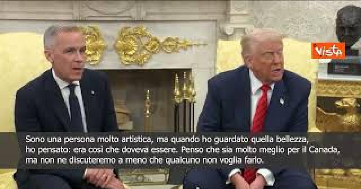 Trump a Carney alla Casa Bianca: Tra Usa e Canada sarebbe un matrimonio ...