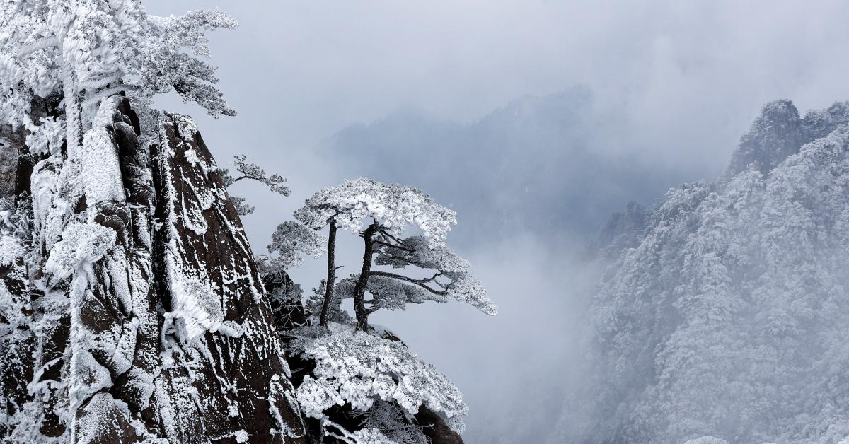 Cina: prima nevicata sul monte Huangshan (1) - Il Giornale d'Italia